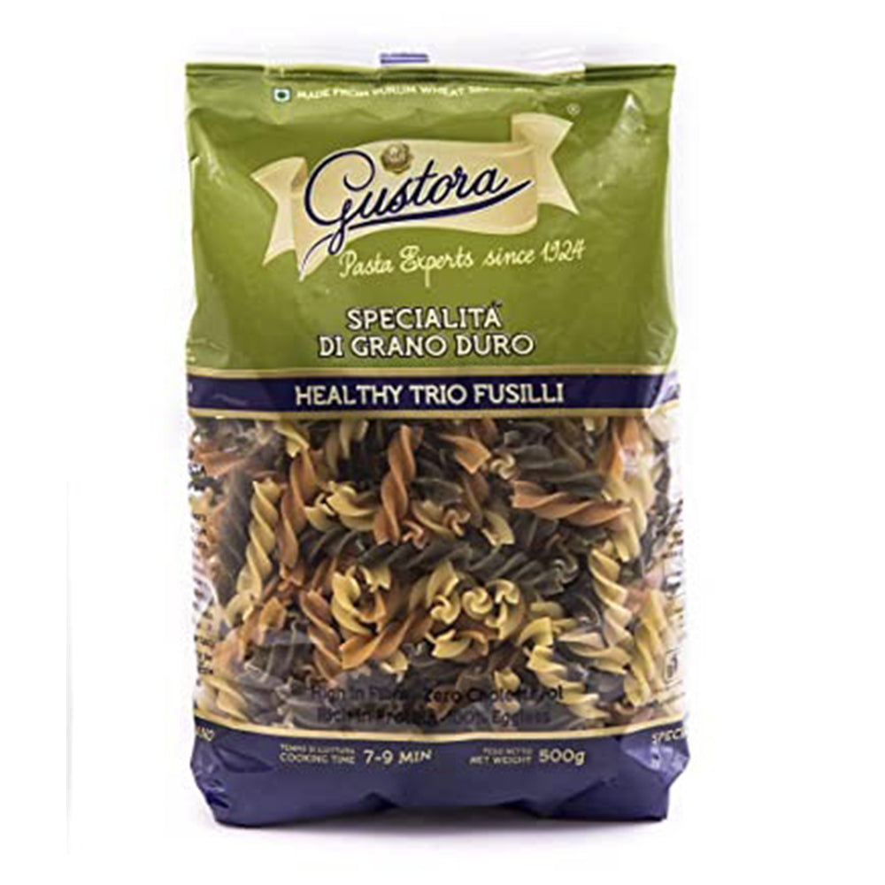 Gustora Pasta Healthy Trio Fusill 500g – Shreenath Foods